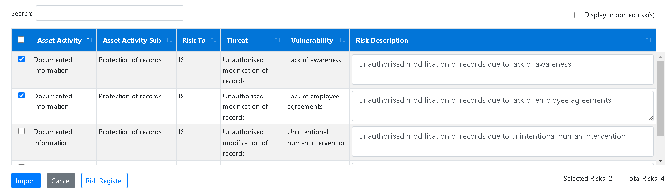 Risk Import Release Notes 5464
